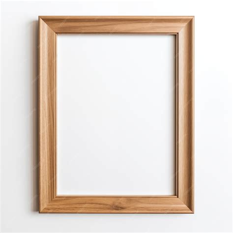 Premium Photo Classic Wooden Frame On Plain Background
