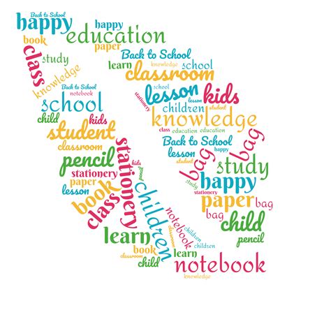 Back To School Leaf Shape Word Art 9888022 Png