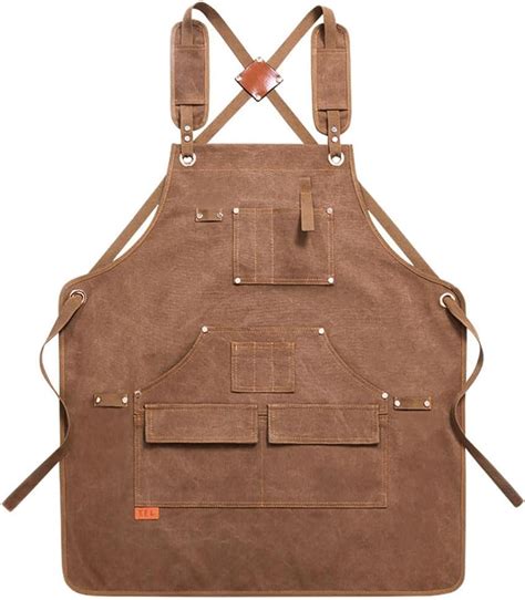 Work Apron With 12 Tool Pockets Heavy Duty Thick Canvas Apron