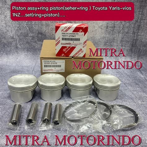 Jual Piston Assy Set Ring Piston Toyota Yaris Vios 1nz Made In Japan