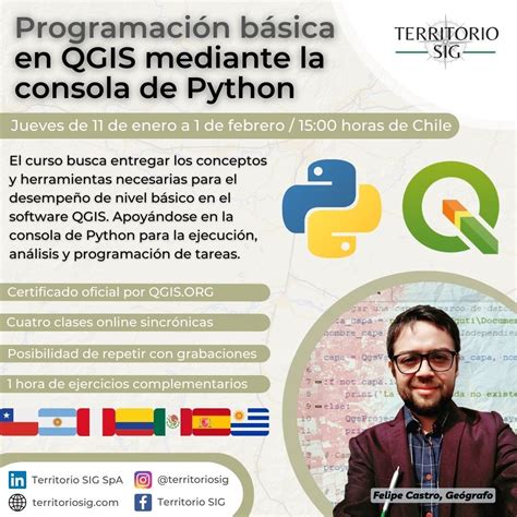 Curso De Sig Con Python En Qgis Para Enero De 2024 A Partir Del