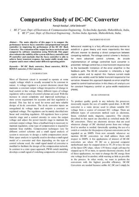 Simulation Of Boost Converter Using Matlab Simulink Docx Consumer Electronics Technology