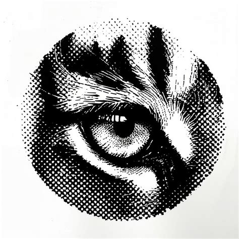 Detailed Stippled Tiger Eye Illustration Free Photo Illustration