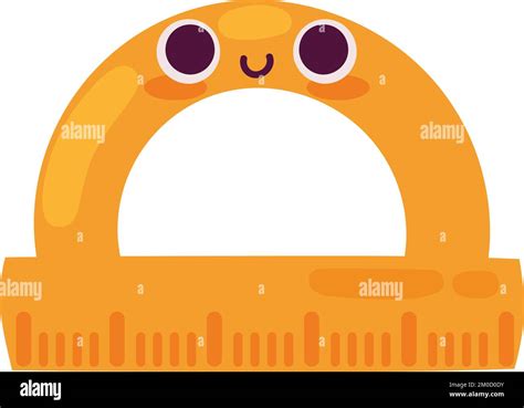 Protractor Cute School Stock Vector Image And Art Alamy