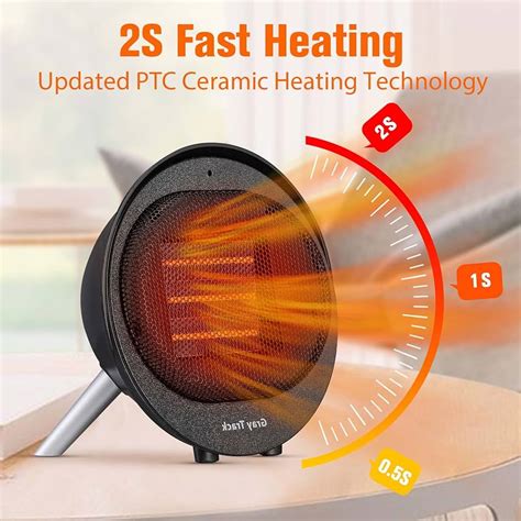 Mini Heater 1000w Small Space Heater Ptc Ceramic Heater With Tip Over