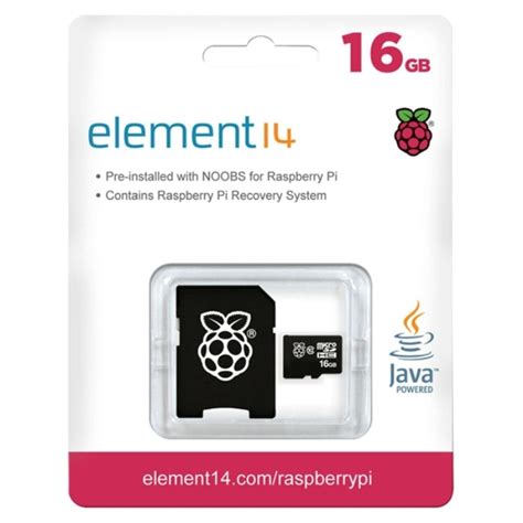 GB MicroSD Card Preloaded With NOOBs For Raspberry Pi