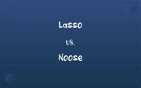 Lasso Vs Noose Whats The Difference