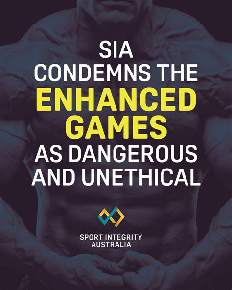 Sport Sport Integrity Australia Does Not Support The Concept Of The Proposed Enhanced Games