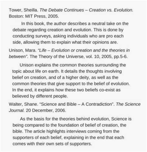 Annotated Bibliography Examples In Mla Apa Formats