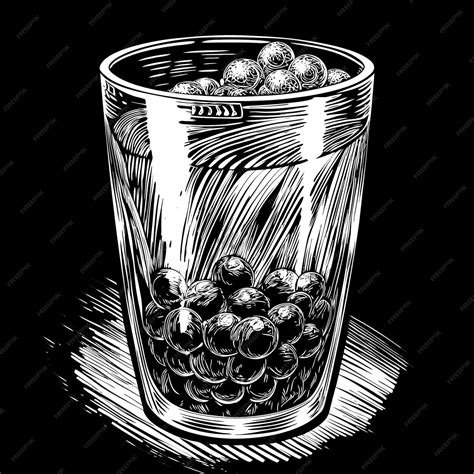 A Glass Filled With Small Round Objects Premium Ai Generated Vector