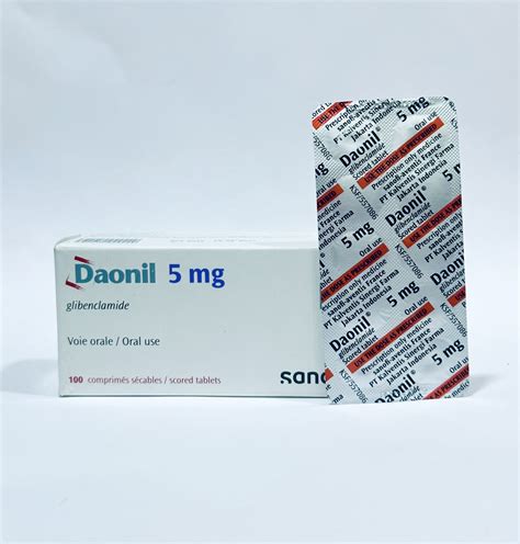 Daonil 5mg Tablet Glibenclamide X100 Medecify