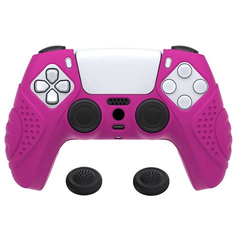 Playvital Ps5 Controller Neon Purple Protective Silicone Case Guardian Edition