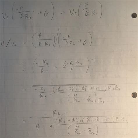 Operational Amplifier Non Ideal Op Closed Loop Gain Derivation Electrical Engineering