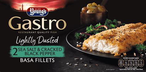 2 Lightly Dusted Sea Salt And Cracked Black Pepper Basa Fillets • Youngs Seafood