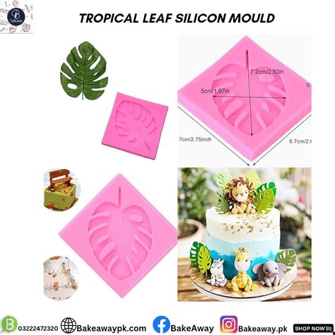 Single Tropical Leaf Silicon Mould Bake Away