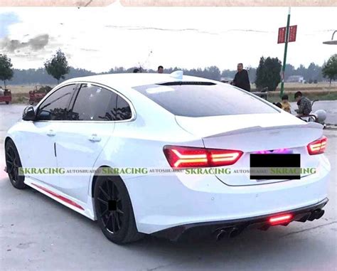 For Chevrolet Malibu 2016 2024 Gloss Black Rear Bumper Lip Diffuser