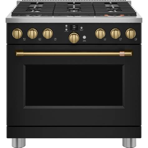 Cafe 36 In Gas Range Handle And Knob Kit Brushed Brass In The Cooktop And Range Parts Department