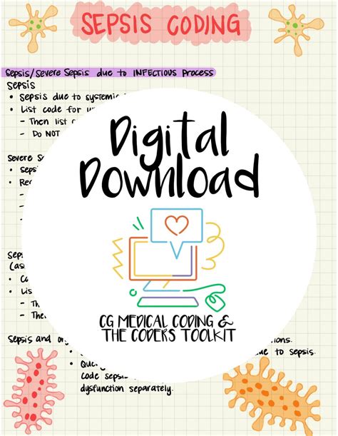 Sepsis Medical Coding Tip Sheet Etsy