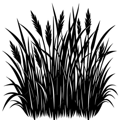 A Black And White Image Of Trees And Grass Premium Ai Generated Vector