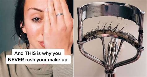 Woman Warns Against Rushing Beauty Routine After Ripping Out Her