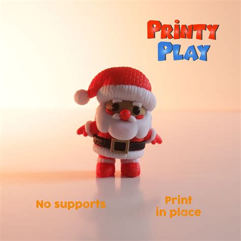 🎅 Cute Mini Santa Flexi Stl For 3d Printing・ Stl File For 3d Printing・cults