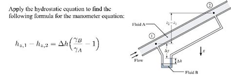 Solved Apply The Hydrostatic Equation To Find The Following
