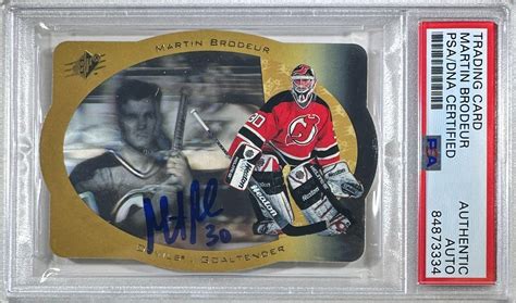 Martin Brodeur Auto Card Upper Deck 25 1996 New Jersey Devils Psa