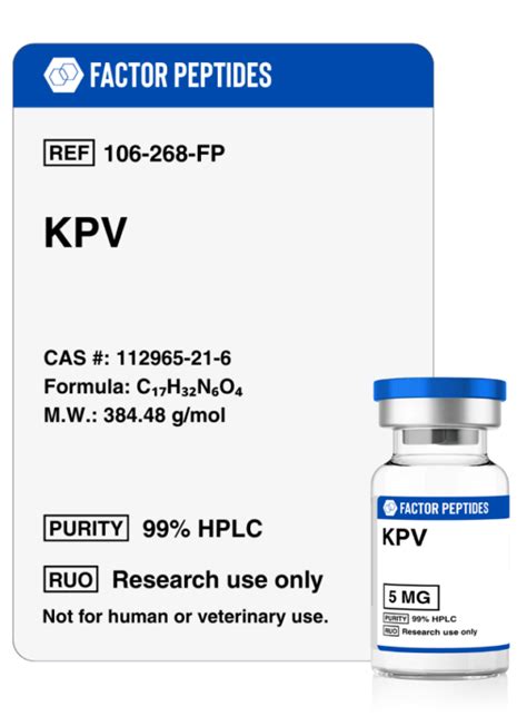 Kpv Peptide Anti Aging Peptides Factor Peptides 40 55