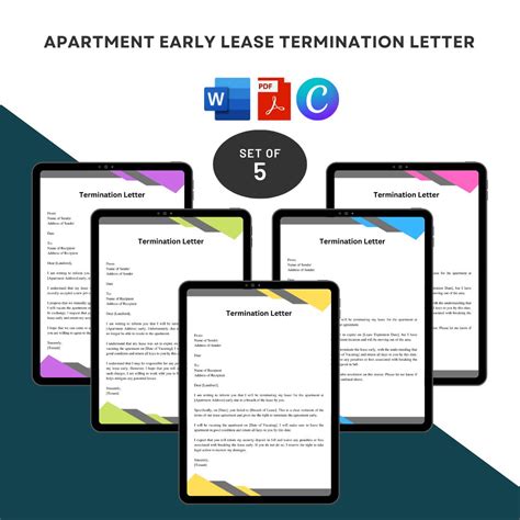 Apartment Early Lease Termination Letter Sample Word