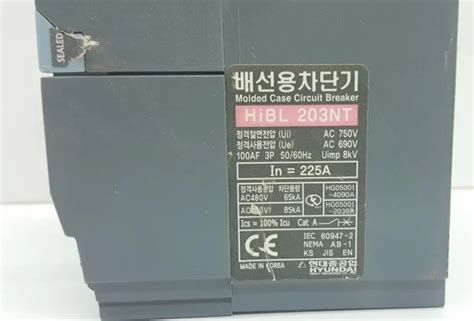 3 Pole Hyundai Mccb Hibl 203 Nt Molded Case 25ka Rated Current 250a At ₹ 15000unit In Bhavnagar