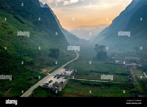A Vast Valley In Dong Van Ha Giang Province Vietnam Surrounded By