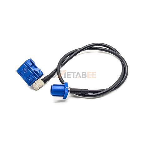 Blue Fakra C Male To Right Angle Fakra C Female Cable Assembly Metabeeai