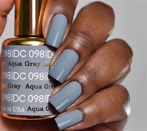 Dnd Gel Jamaica On Instagram Dnd Dc 098 Aqua Gray Gel Nail Polish Colors Dnd Gel Nail