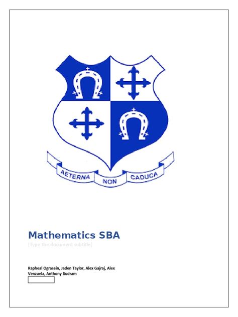 Mathematics Sba Pdf Histogram Teaching Mathematics