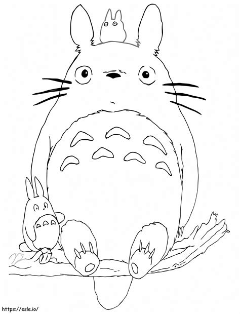 Adorable Totoro 1 Coloring Page