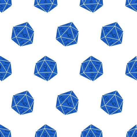 Seamless Pattern With D20 Dices Vector Illustration 23338365 Vector Art