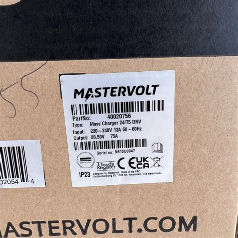 Mastervolt Mass Charger 2475 Dnv 24vdc 75amp Marine Battery Charger 220 240v 40020756 New