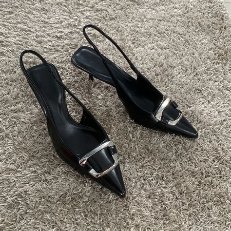 2025 Nuevos Zapatos De Cuero Negro Zapatos De Tacón Para Mujer
