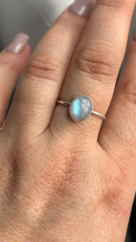 Moonstone Ring Class Silver And Cabochon Included