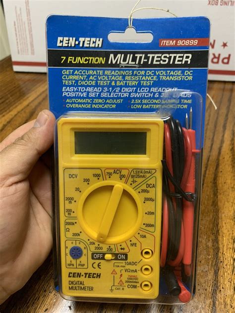 Cen Tech 7 Function Digital Multimeter Multi Tester Ebay