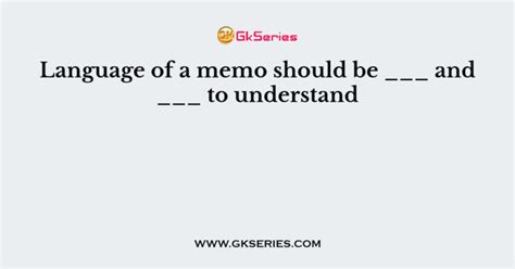 Language Of A Memo Should Be And To Understand