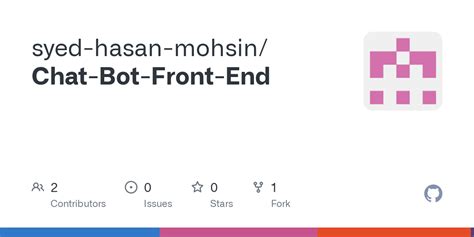 Github Syed Hasan Mohsinchat Bot Front End