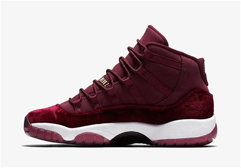 Air Jordan 11 Retro Heiress Velvet Night Maroon 852625 650 Gs Size 9y