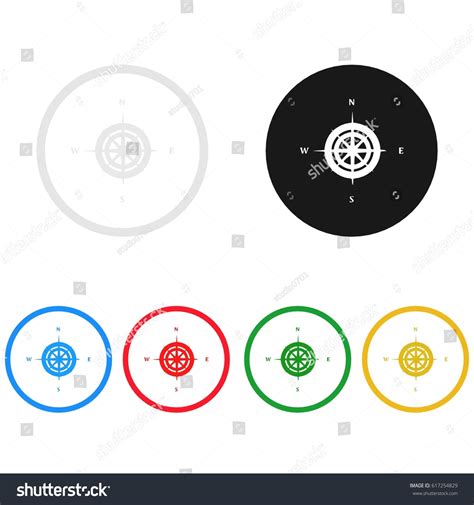 Compass Iconsingillustration Stock Illustration 617254829 Shutterstock