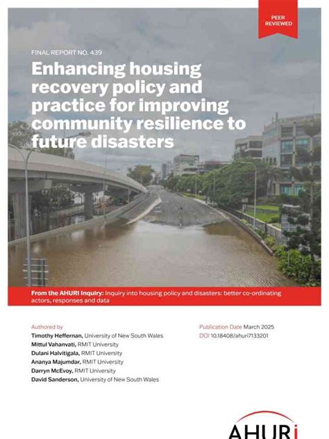Enhancing Housing Recovery Policy And Practice For Improving Community