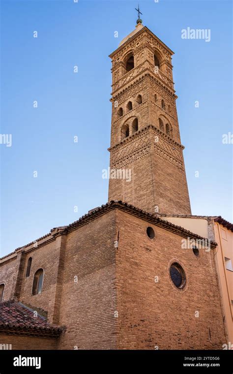 Close Up View Of The Clock Tower Of The Church Of Saint Mary Magdalene