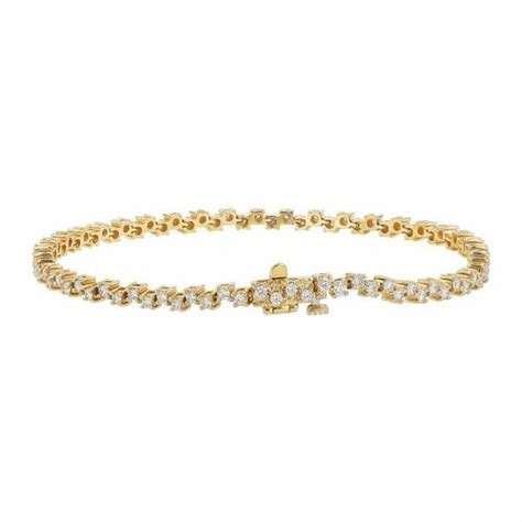 Womens Party 14k Yellow Gold Lab Grown Cvd Diamond Bracelet Symmetry