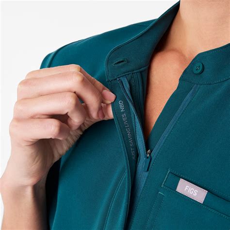 Womens Montex Classic Scrub Top Caribbean Blue · Figs