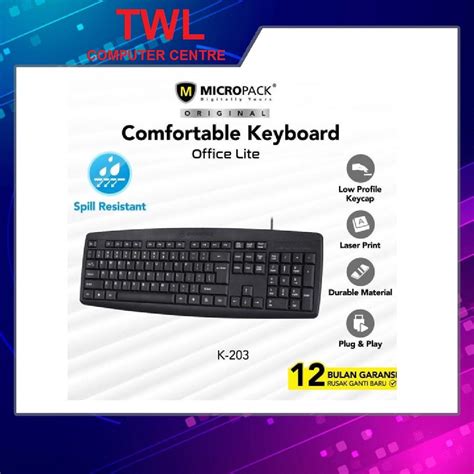 Micropack K203 Basic Usb Keyboard1y Warranty Shopee Malaysia