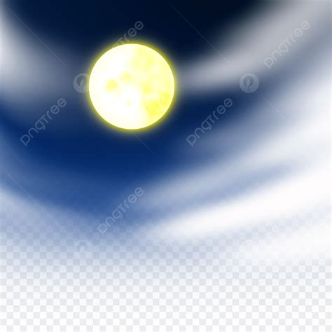Full Moon With Clouds Clipart